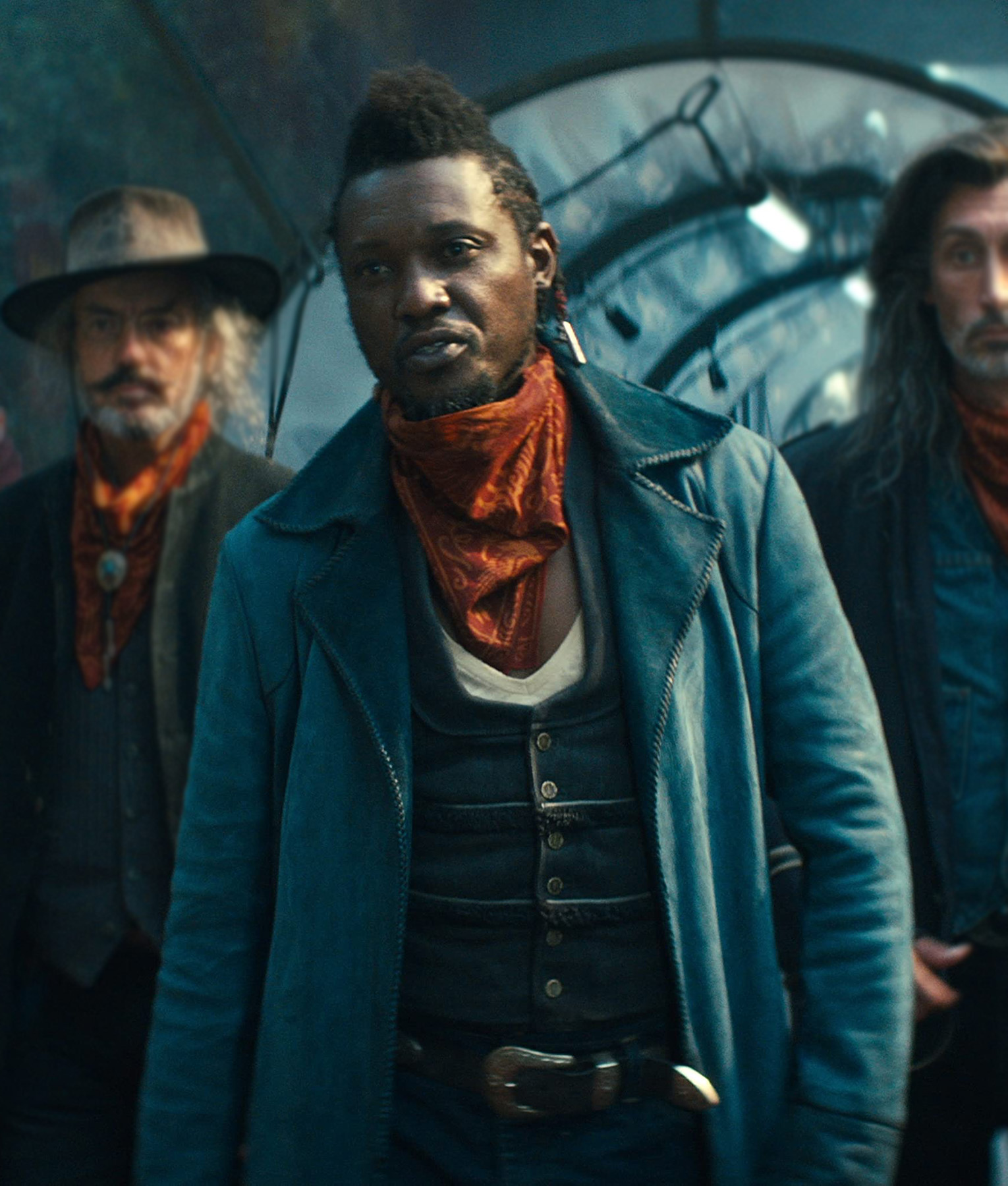 Sweet Tooth S02 Tawanda Manyimo Blue Open style Long Coat