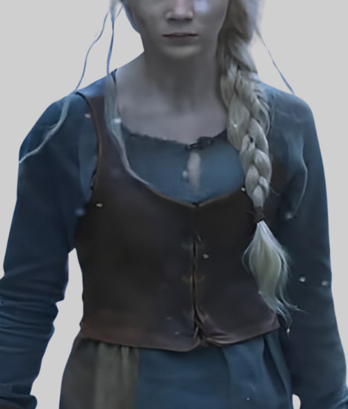 The Witcher Freya Allan Ciri Brown Leather Vest
