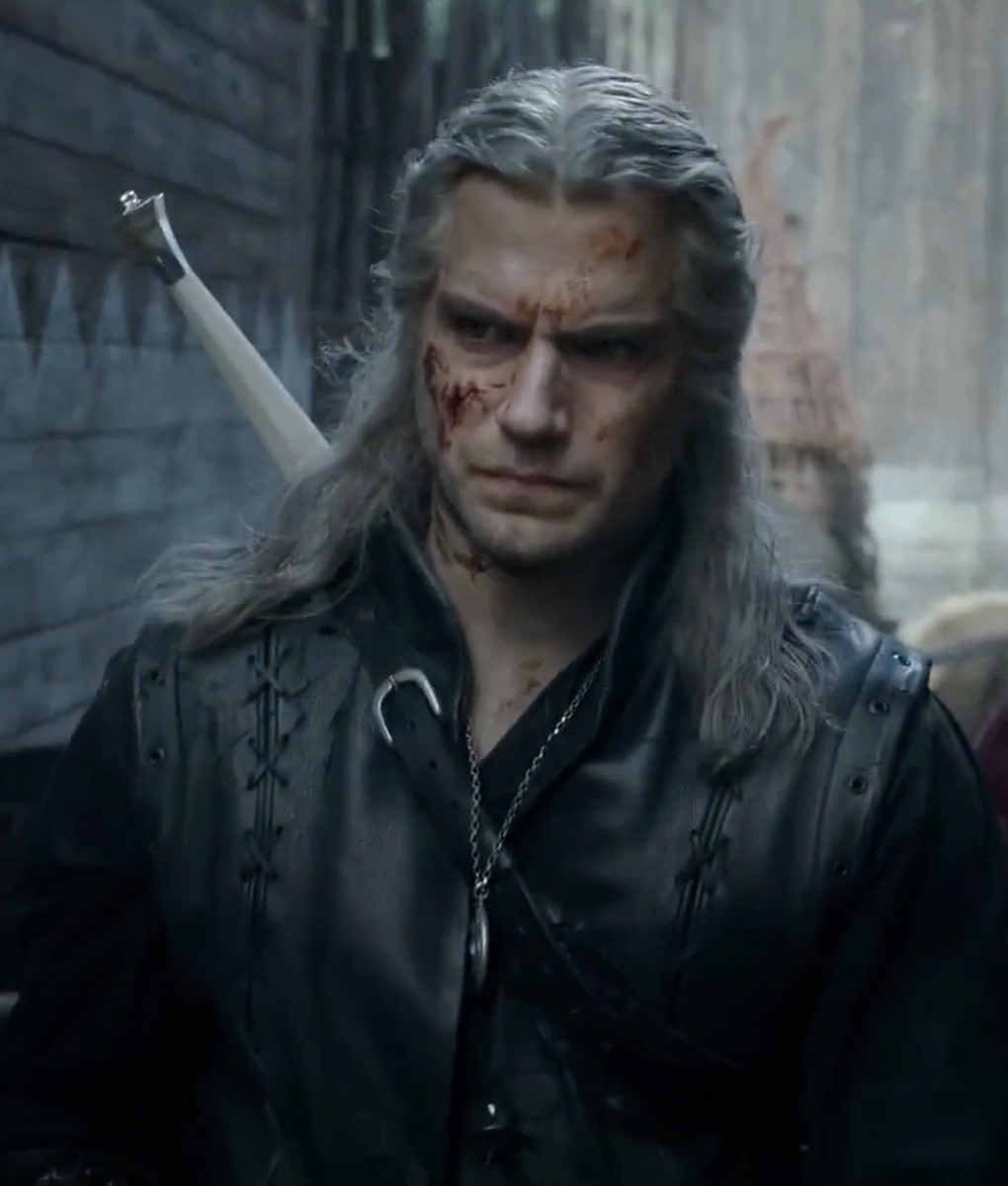 The Witcher Henry Cavill Geralt of Rivia Long Leather Vest