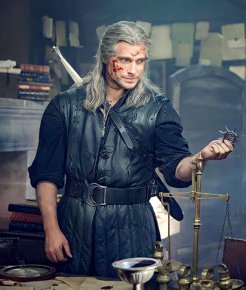 The Witcher Henry Cavill Geralt of Rivia Long Leather Vest