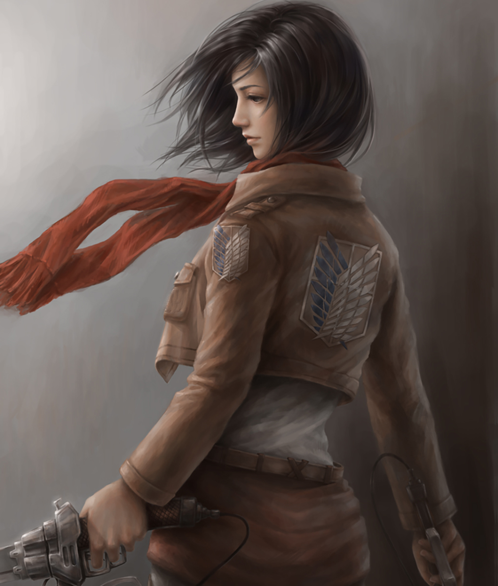 Attack On Titan Mikasa Ackerman Brown Cropped Leather Jacket