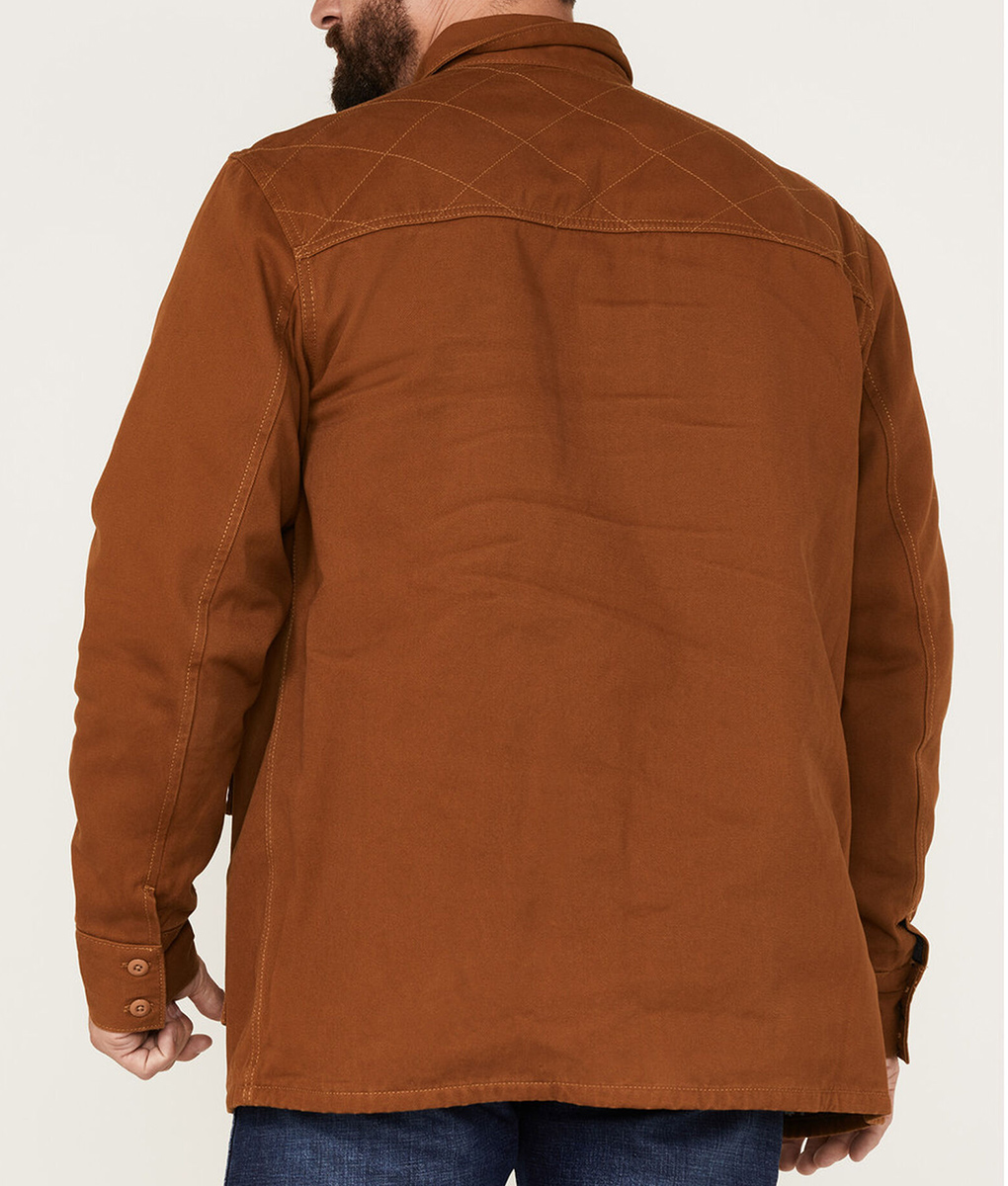 Coleman Men's Brown Western Quilted Chore Suede Jacket