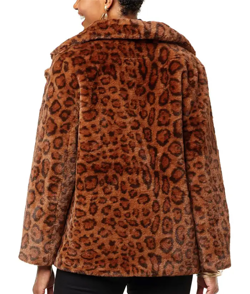Ella Faux Leopard Print Coat