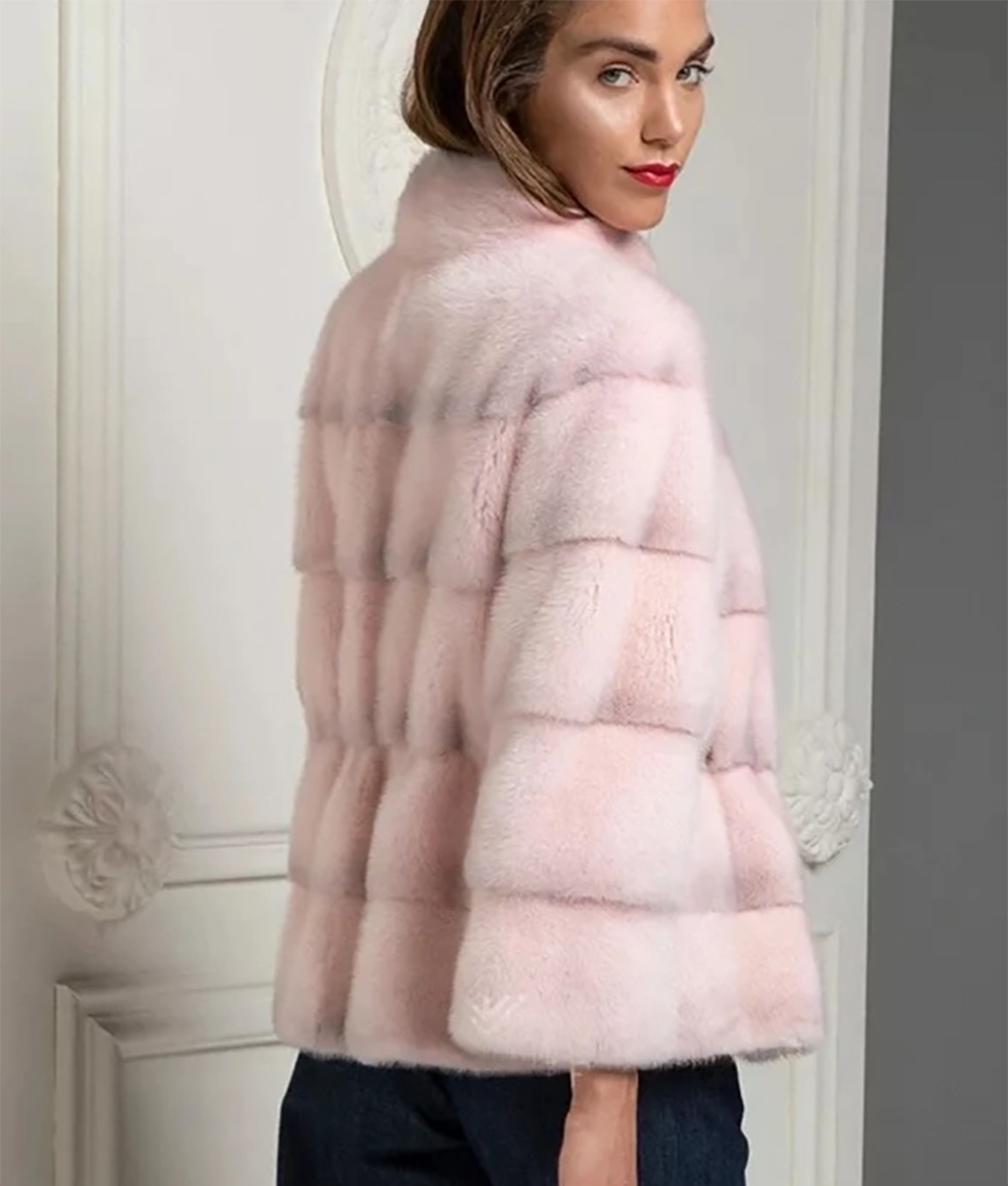 Evelyn Pink Fur Jacket