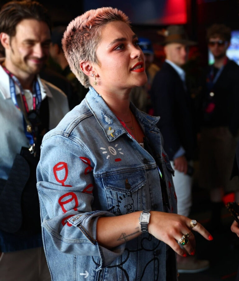 Florence Pugh Blue Denim Jacket