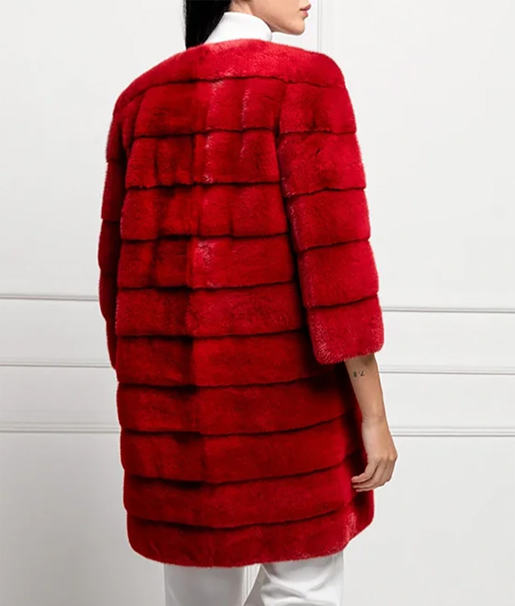 Leah Red Fur Coat