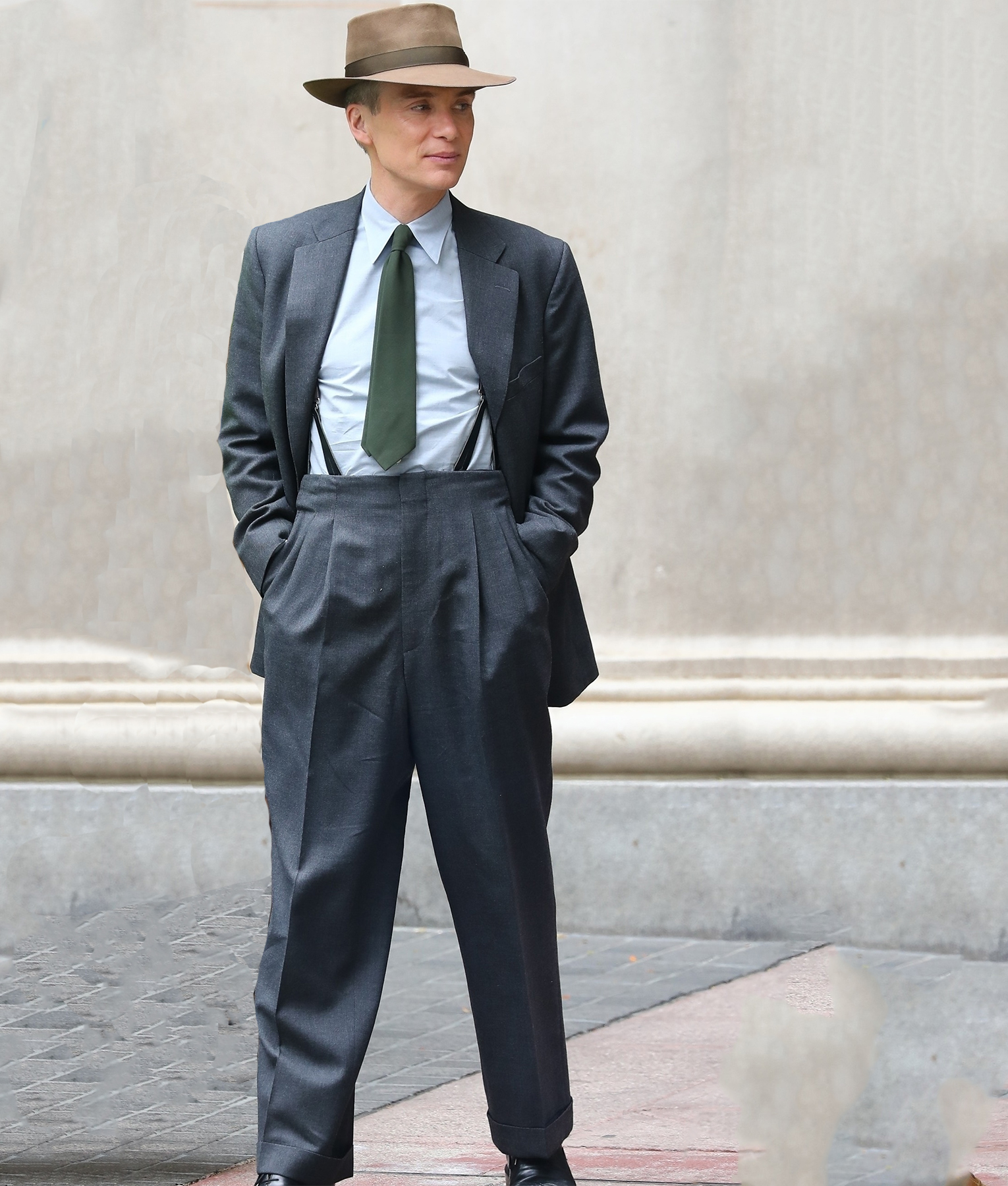 Oppenheimer Cillian J. Robert Oppenheimer Gray Suit