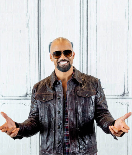 Shemar Moore Brown Leather Jacket