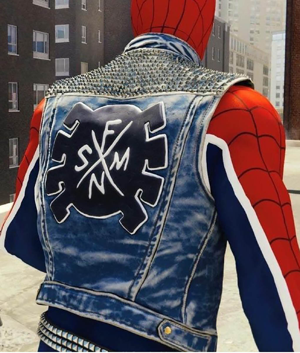 Spider-Man: Across the Spider-Verse Spider-Punk Blue Denim Vest