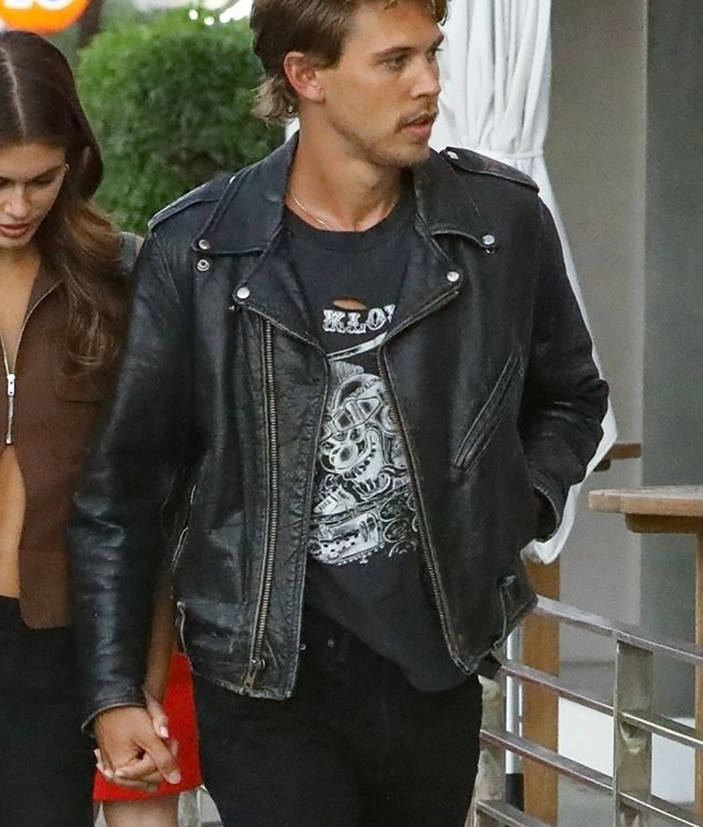 Austin Butler Black Leather Jacket