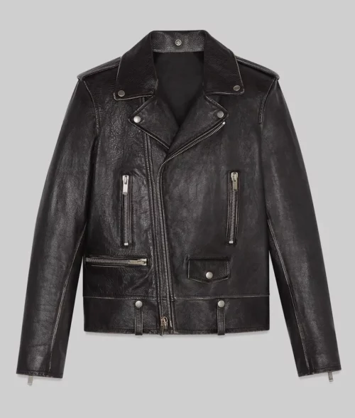 Jimin BTS Black leather Jacket