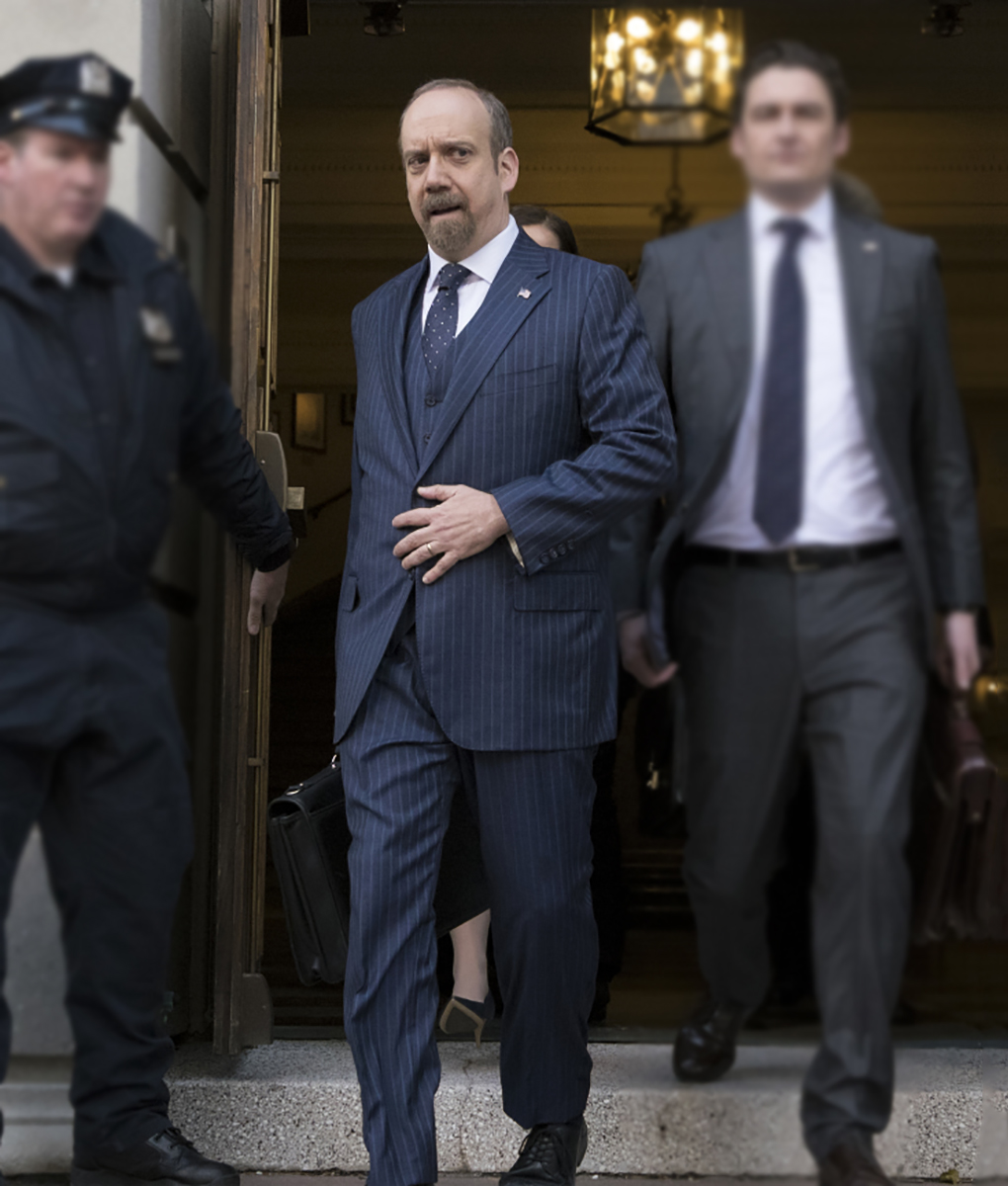 Billions Chuck Rhoades Blue Stripes Suit | Paul Giamatti Suit
