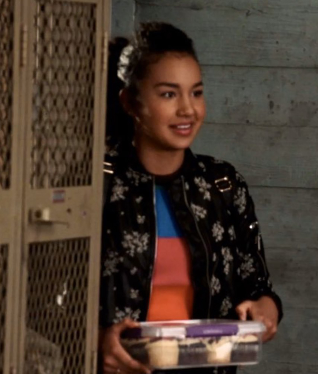High School Musical Gina Porter Black Bomber Jacket | Sofia Wylie Jacket