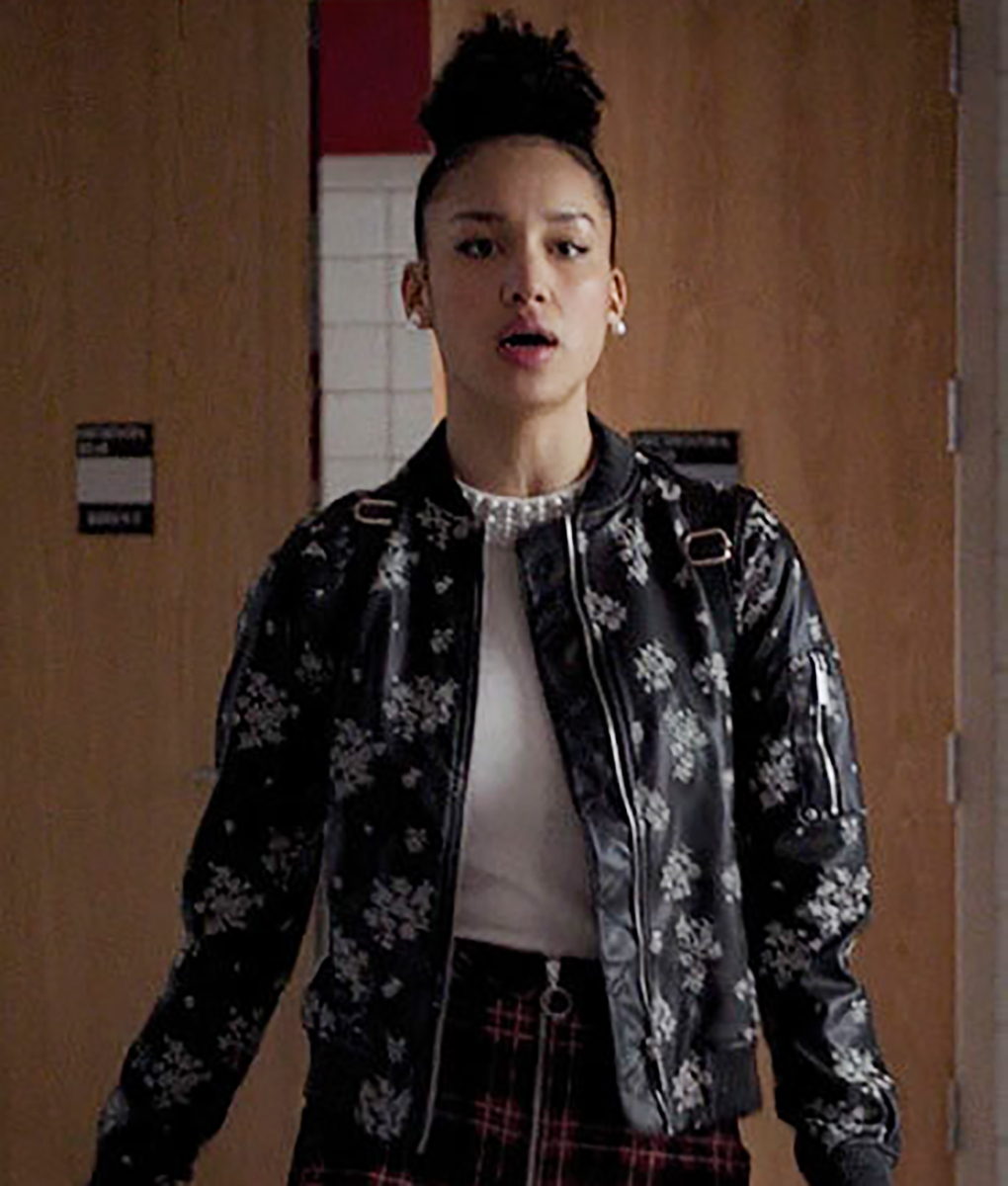 High School Musical Gina Porter Black Bomber Jacket | Sofia Wylie Jacket