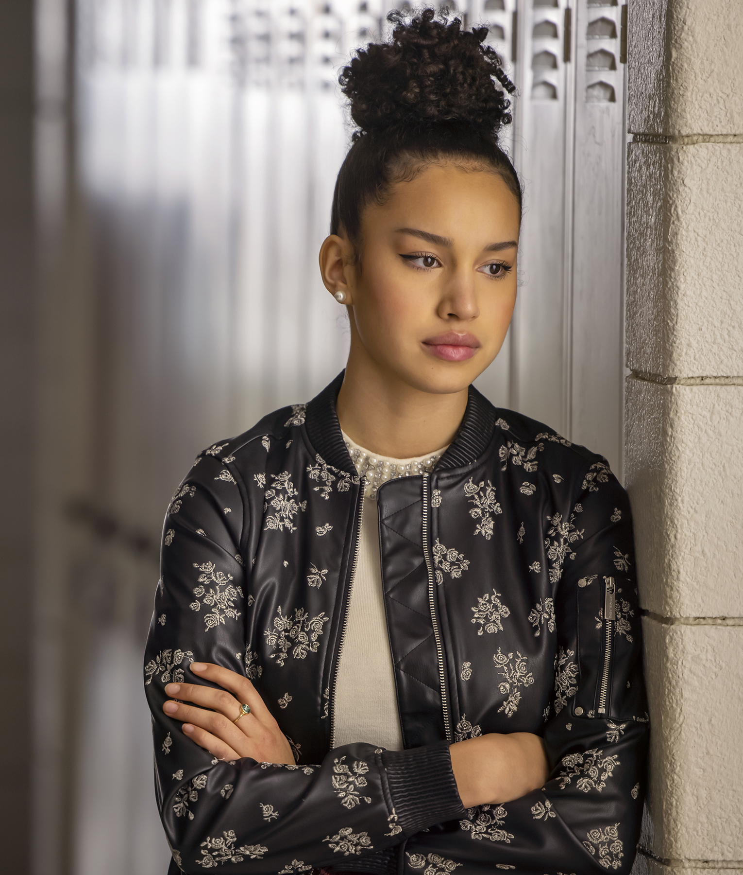 High School Musical Gina Porter Black Bomber Jacket | Sofia Wylie Jacket