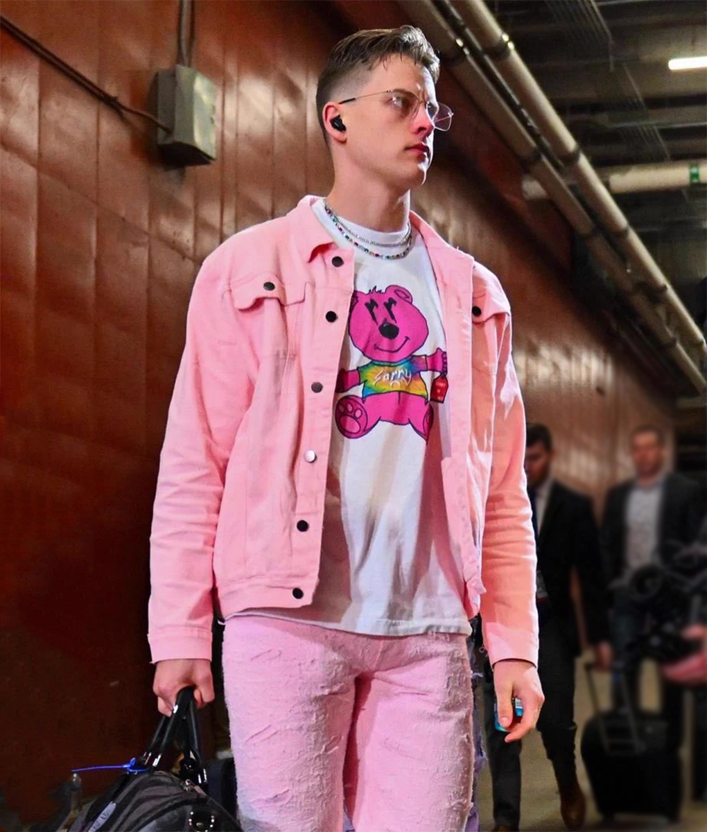 Joe Burrow Pink Cotton Jacket