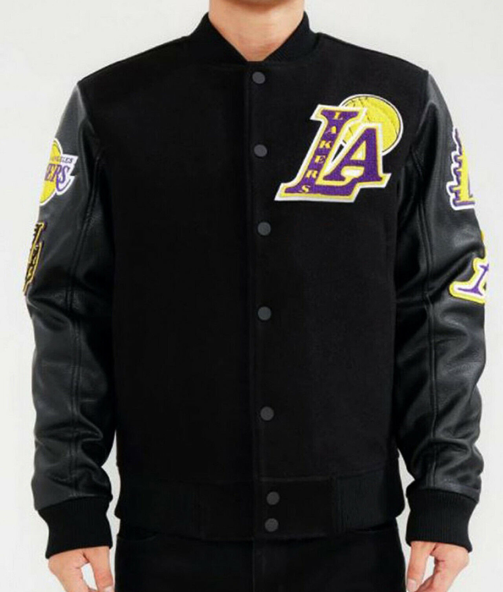 LA Black Letterman Varsity Jacket | LA Varsity Jacket