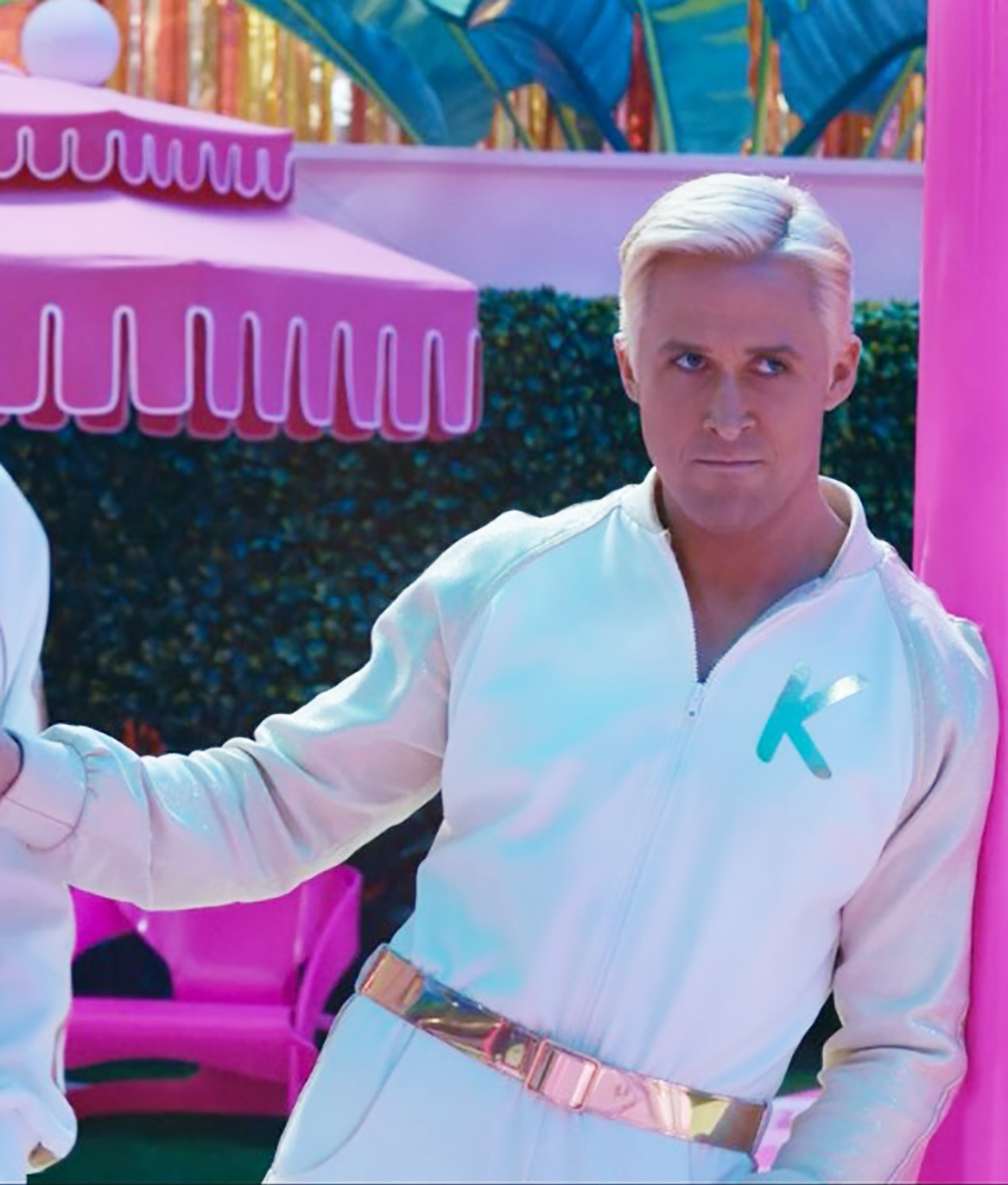 Ryan Gosling Barbie Ken White Bomber Jacket