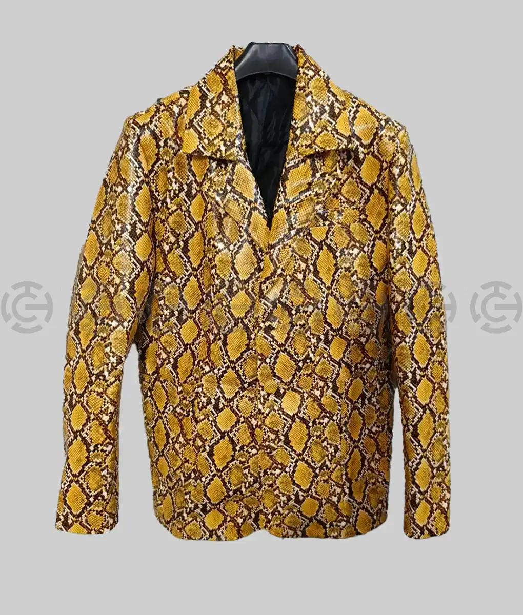 Wild at Heart Nicolas Cage Sailor Snake Skin Print Blazer