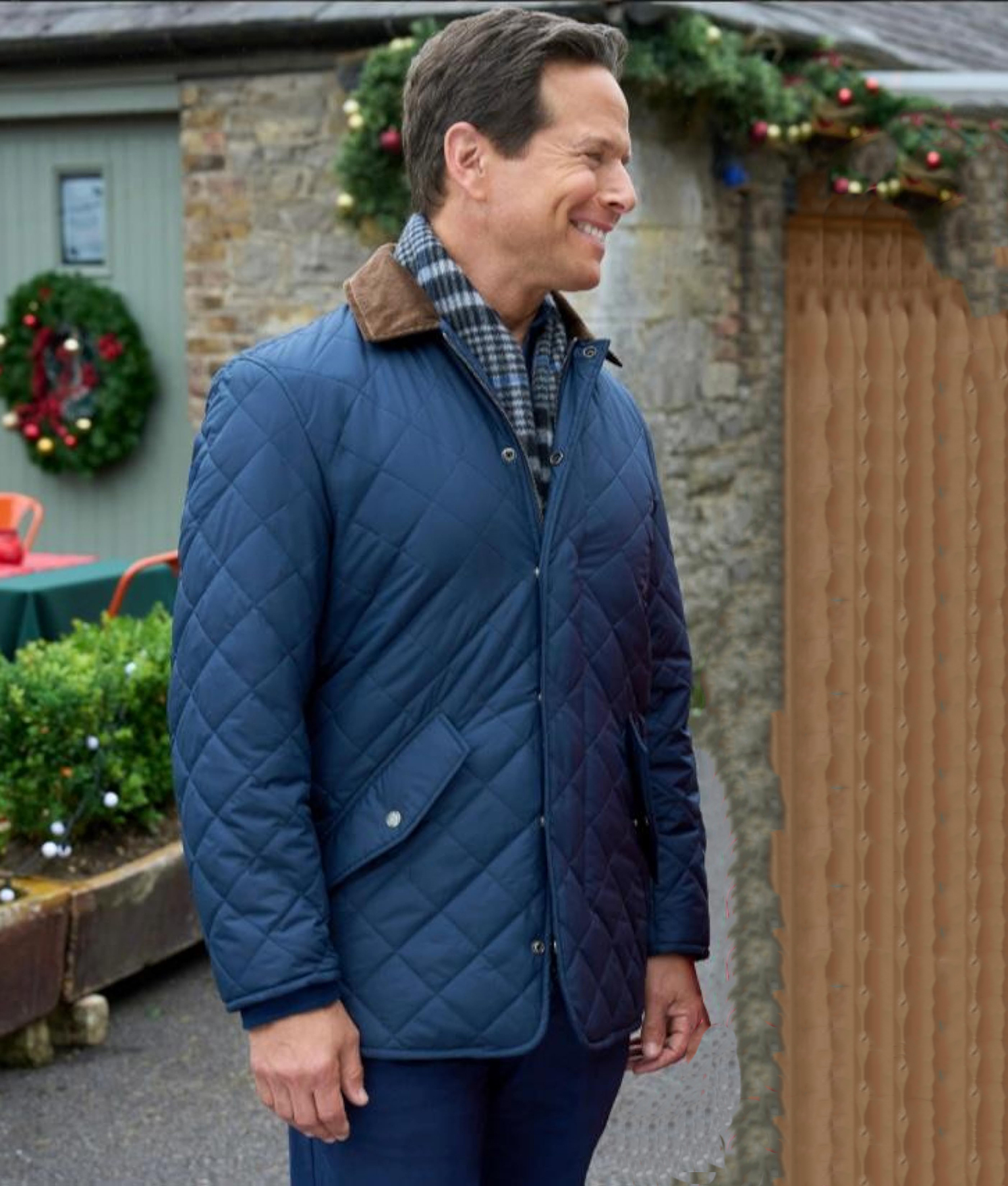 A Merry Scottish Christmas Scott Wolf Blue Jacket | The Leather City