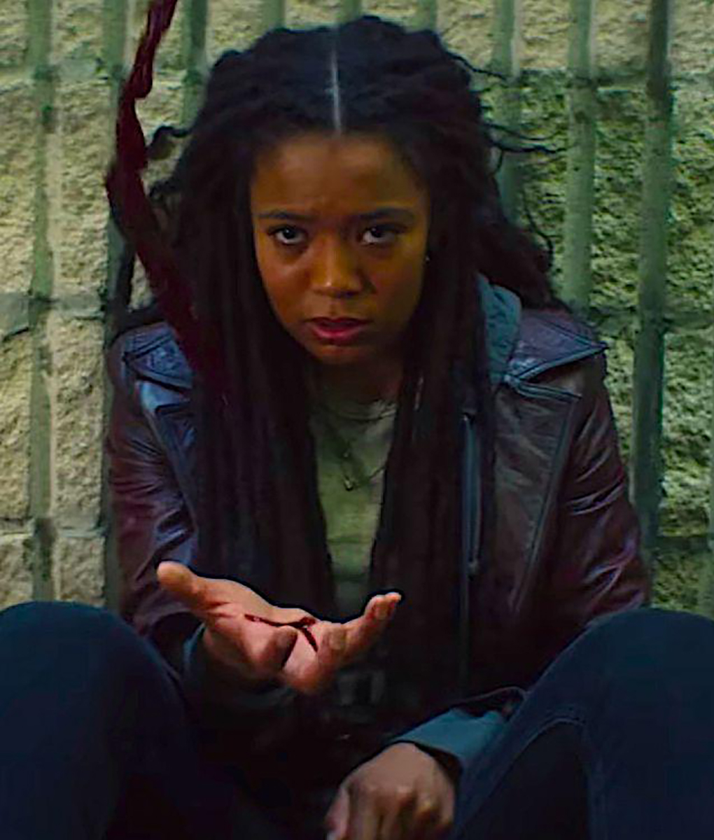 Gen V Marie Moreau Maroon Coat | Jaz Sinclair Coat