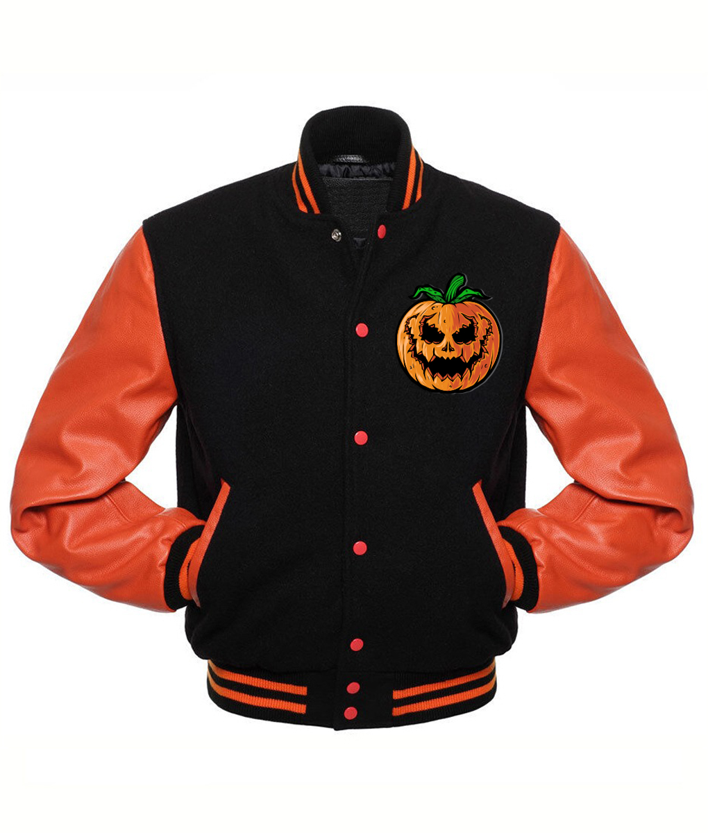 Happy Halloween Letterman Varsity Jacket | The Leather City