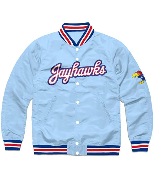 JayHawks Blue Varsity Jacket | The Leather City