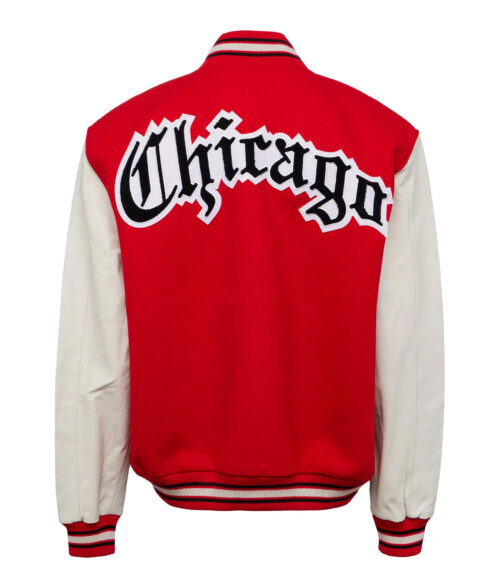 Jeff Hamilton Chicago Red Varsity Jacket | The Leather City