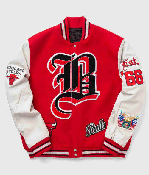 Jeff Hamilton Chicago Red Varsity Jacket | The Leather City