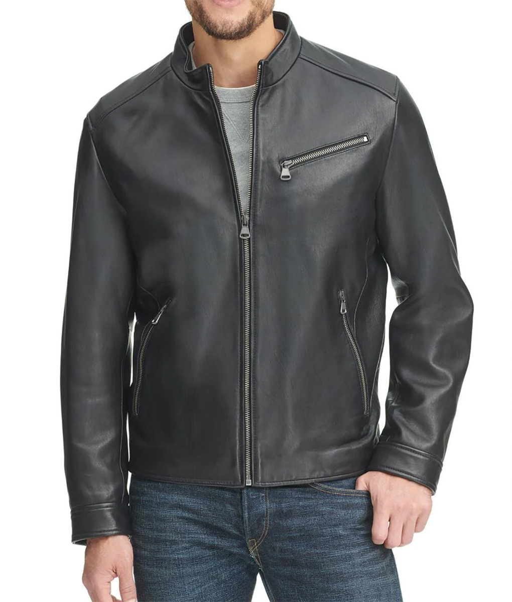 Men's Black Classic Leather Jacket | The Leather City