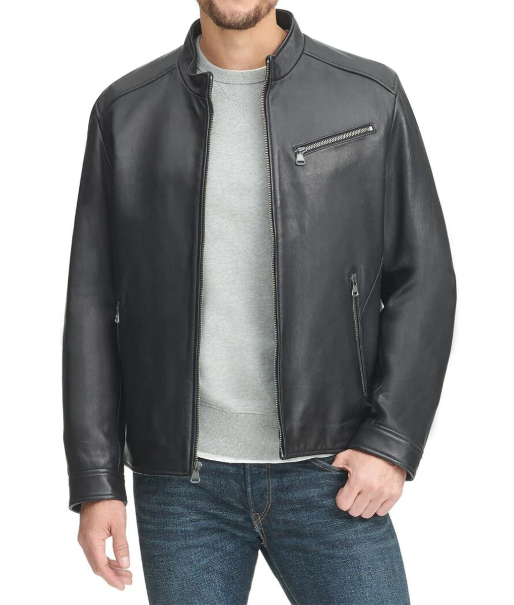 Men's Black Classic Leather Jacket | The Leather City