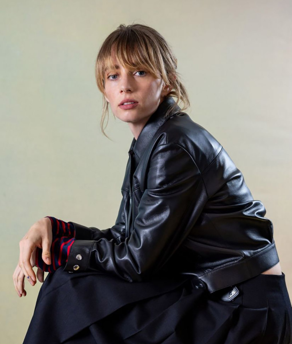 International Film Festival Maya Hawke Black Jacket | The Leather City