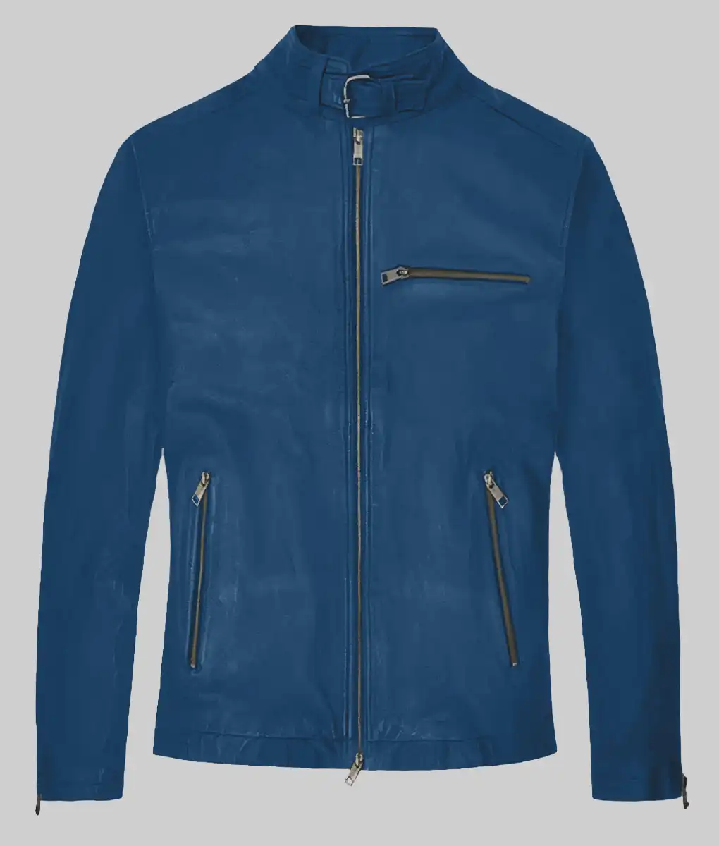 Jim Carrey Blue Classic Leather Jacket | The Leather City