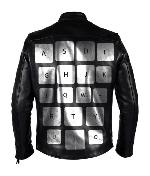 Keyboard Style Black Leather Jacket | The Leather City