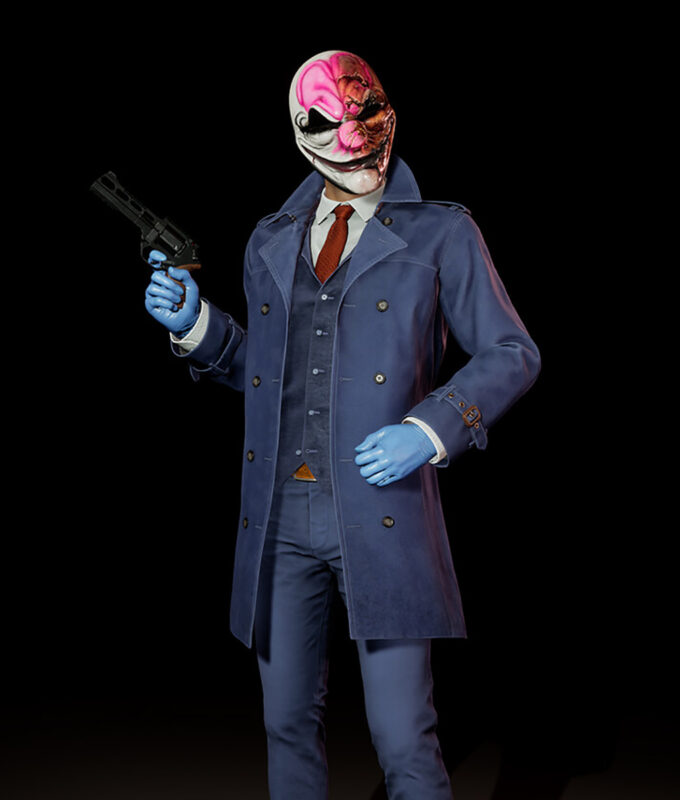 Payday 3 Hoxton Blue Trench Coat | The Leather City