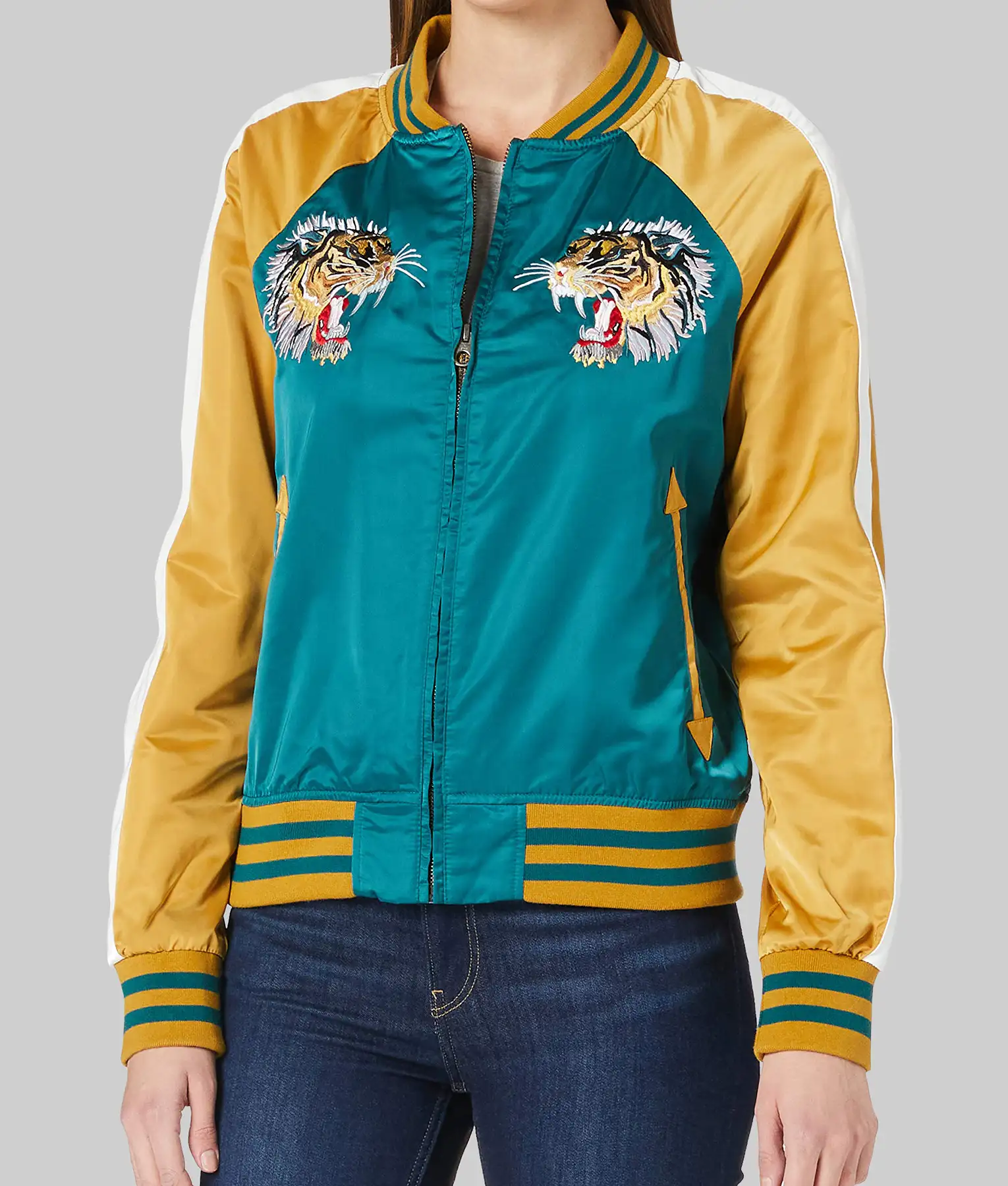 Steph McGovern The Tiger Varsity Jacket | The Leather City