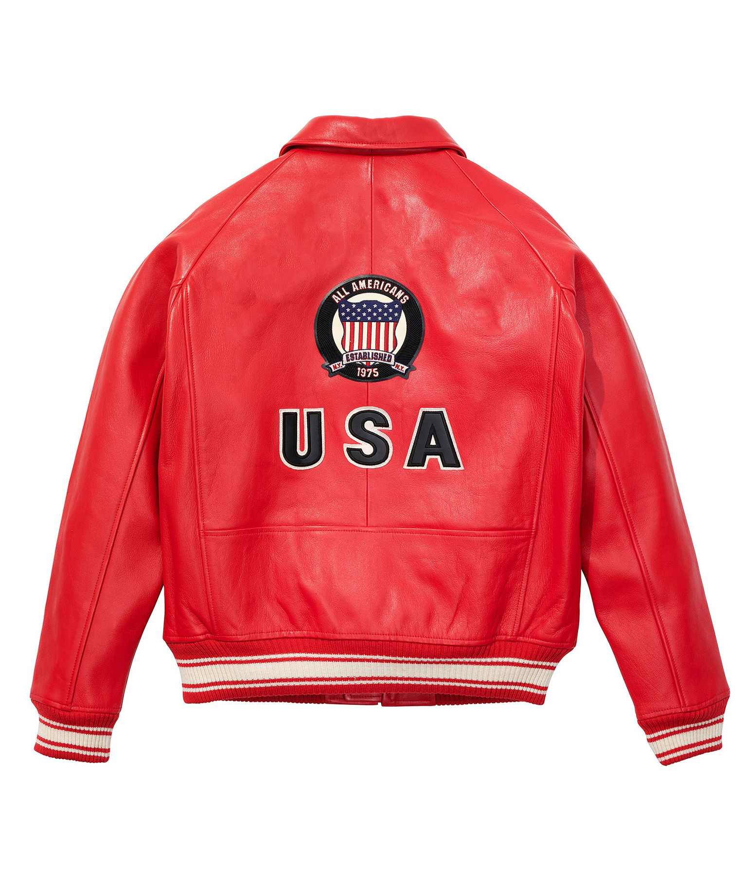 USA Red varsity Jacket | The Leather City