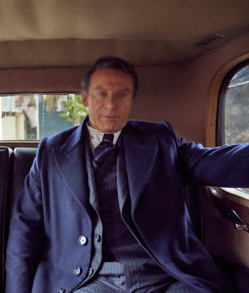 Archie: Cary Grant Blue Coat | Jason Isaacs Outfits - TLC