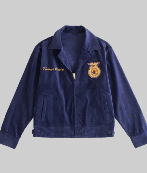 FFA Blue Jacket - Blue Corduroy FFA Jacket | The Leather City