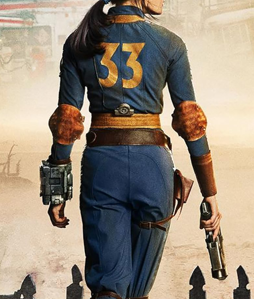 Fallout 2024 Ella Purnell Blue Jacket - Blue Leather Jacket Womens ...
