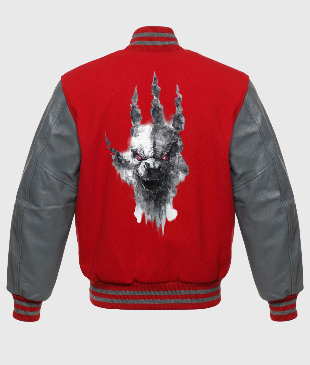 Godzilla x Kong The New Empire: Godzilla Red Varsity Jacket