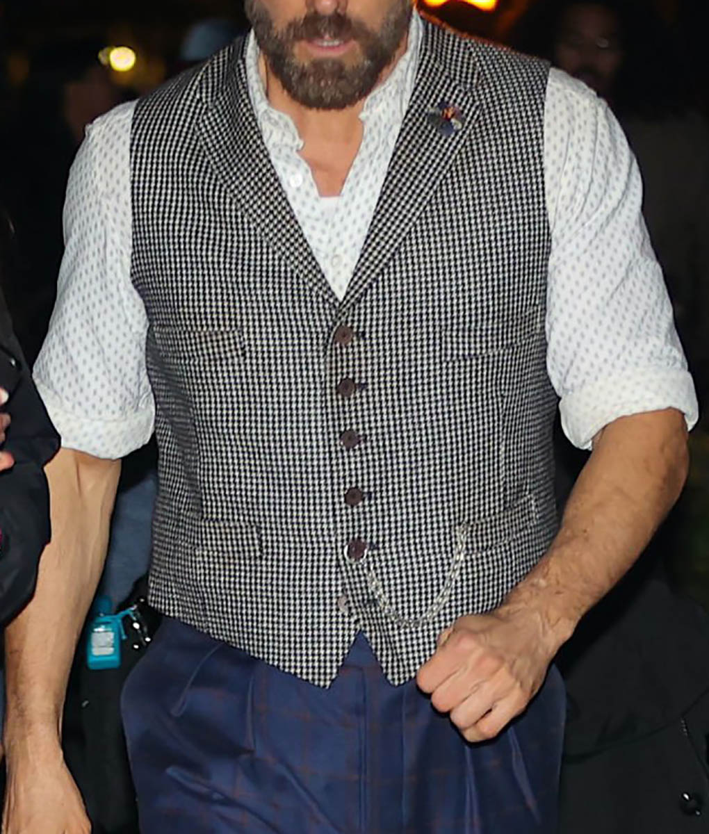 IF 2024 Ryan Reynolds Vest - Plaid Vest Mens | The Leather City
