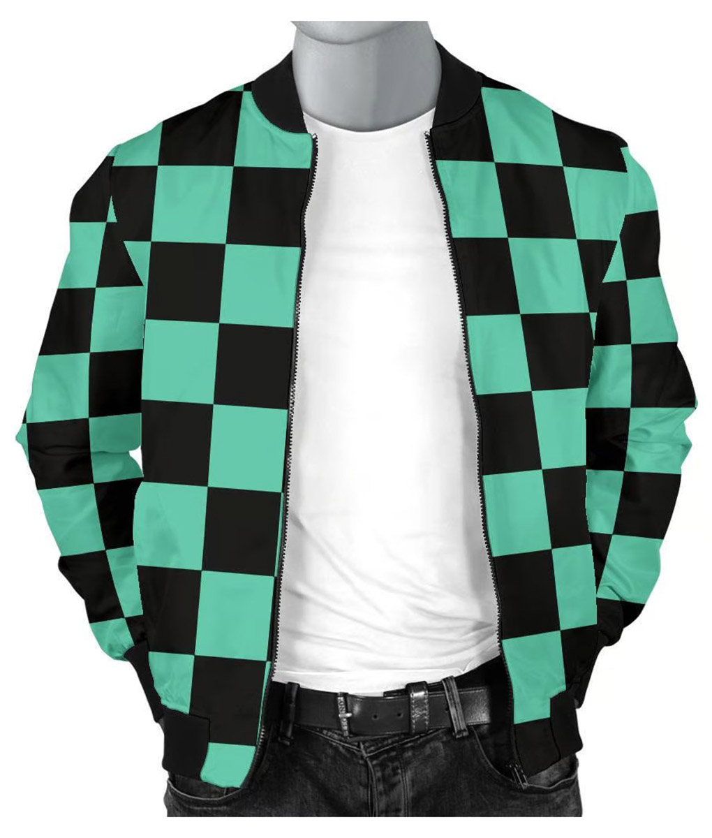 Demon Slayer Tanjiro Kamado Bomber Jacket | TLC