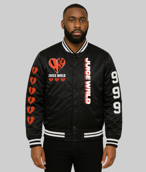 Juice WRLD Black Bomber Jacket | TLC