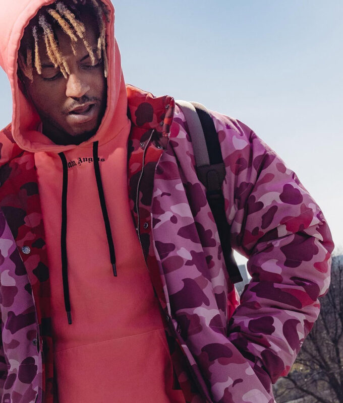 Juice WRLD Pink Camo Puffer Jacket
