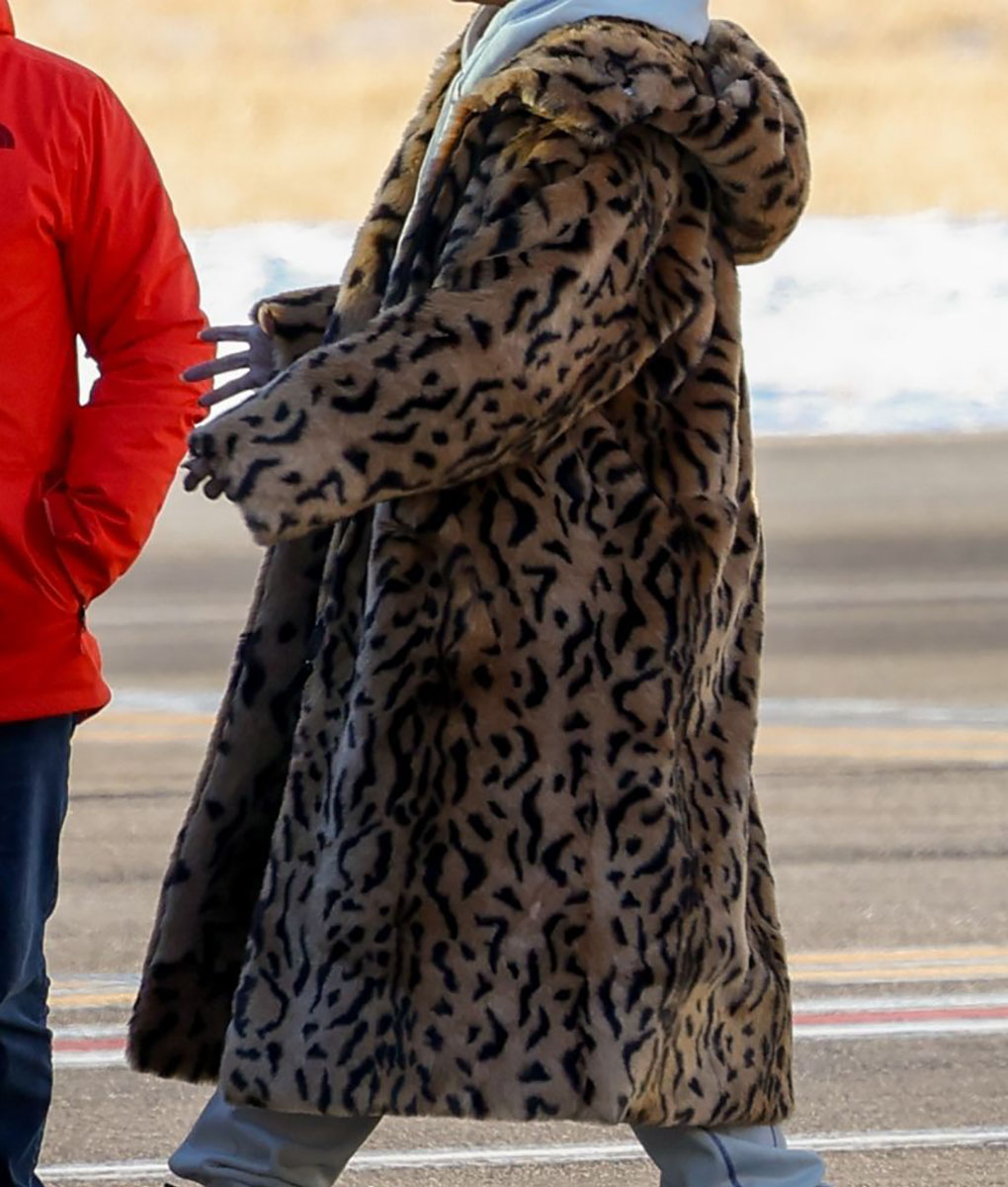 Rihanna Leopard Faux Fur Coat - Rihanna Fur Coat | The Leather City