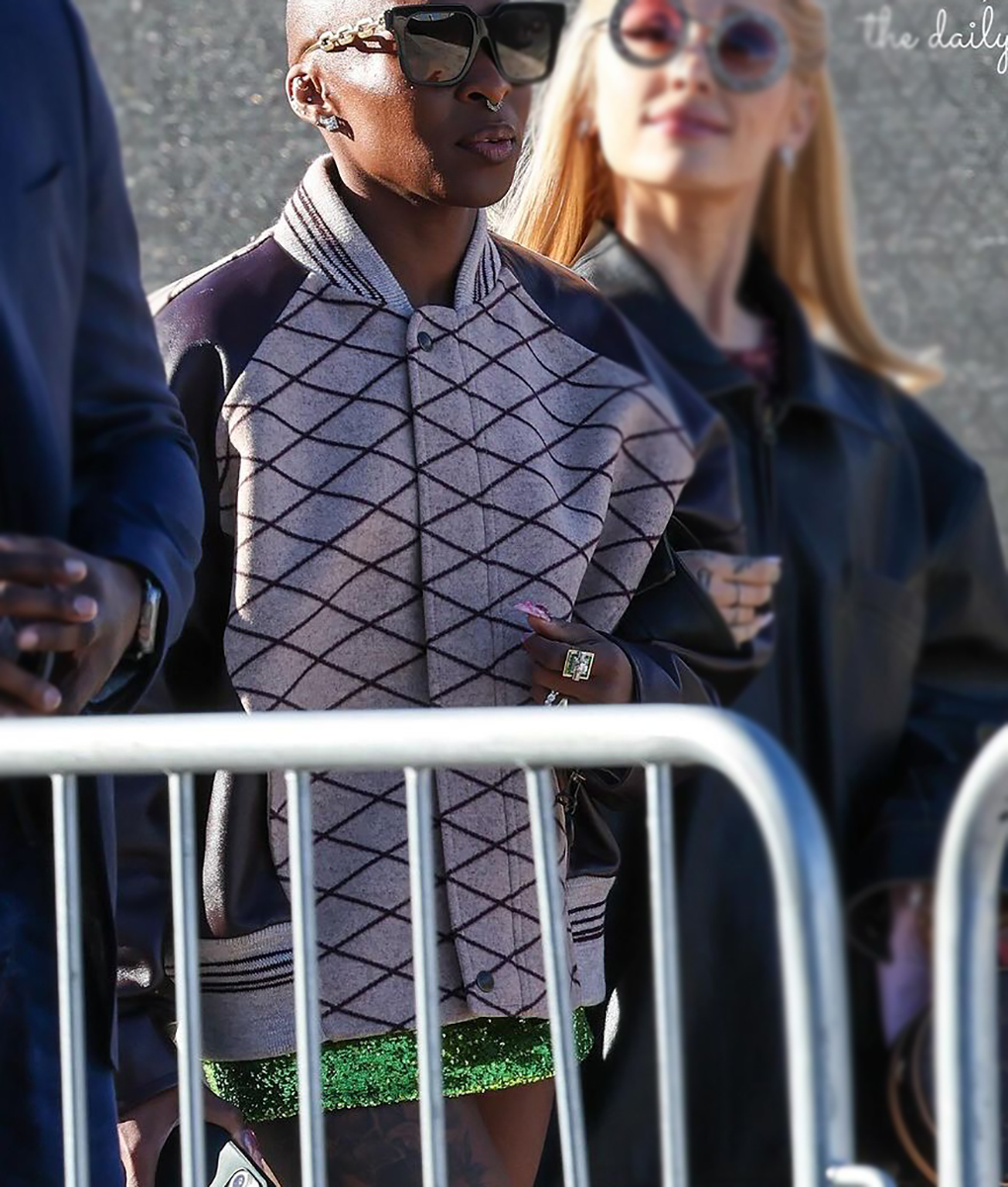 Cynthia Erivo Wicked Super Bowl Varsity Jacket | The Leather City