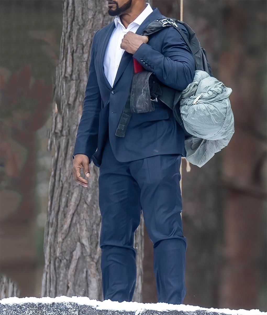 Jamie Foxx Back in Action Blue Suit | The leather City