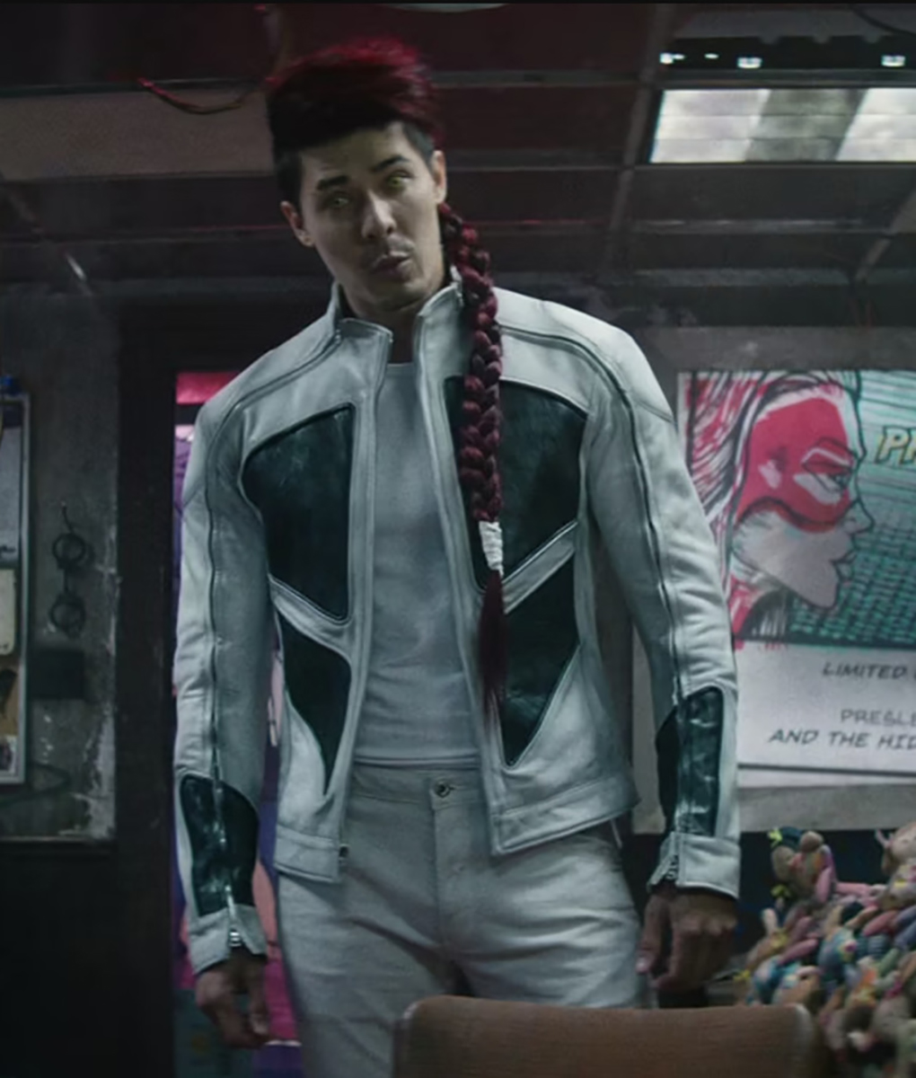 Lewis Tan Deadpool & Wolverine Shatterstar White Leather Jacket