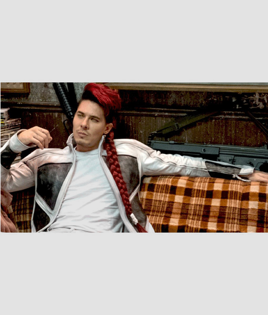 Lewis Tan Deadpool & Wolverine Shatterstar White Leather Jacket